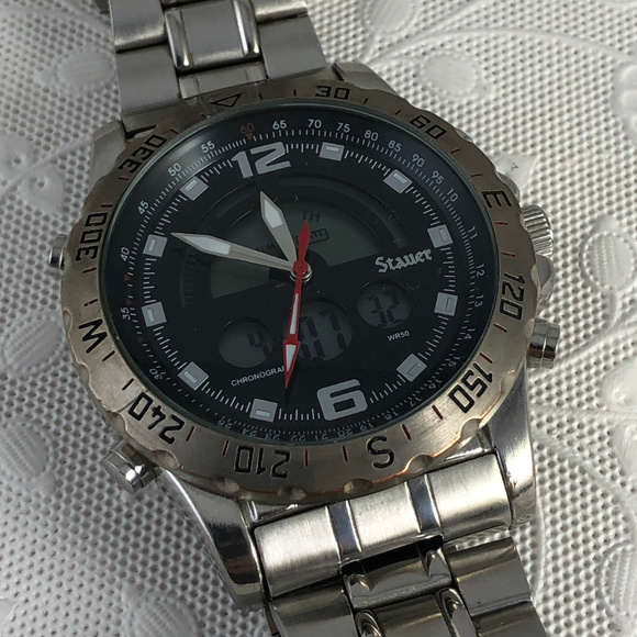 Stauer | Accessories | Stauer Analogdigital Stainless Steel Watch ...